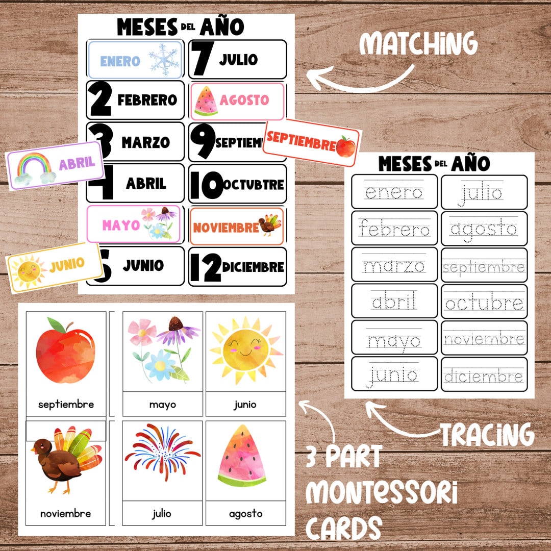 Months of the Year Spanish, Circle Time, Preschool Curriculum ...