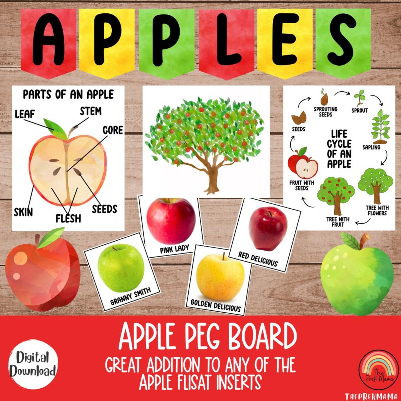 Apple Peg Board, Apple Posters, Apples Preschool, Apple Flisat Table ...