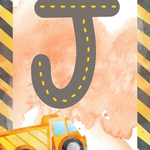 Construction Road Alphabet Posters, Preschool Printable, Educational ...
