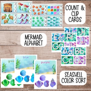 Mermaid Bundle, Preschool Activities, Preschool Printable, Montessori ...