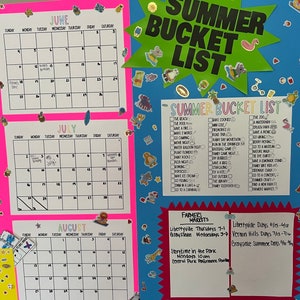 Summer Bucket List, Summer Calendar, Kid Summer Bucket List, Things to ...