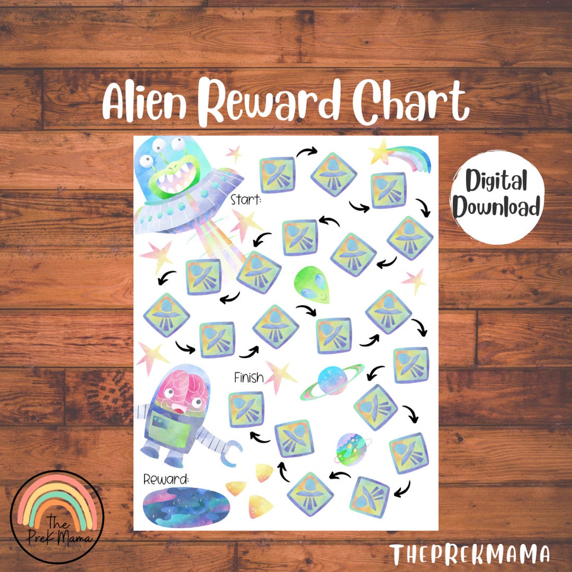 Alien Reward Chart Reward Chart for Kids Reward Chart for | Etsy