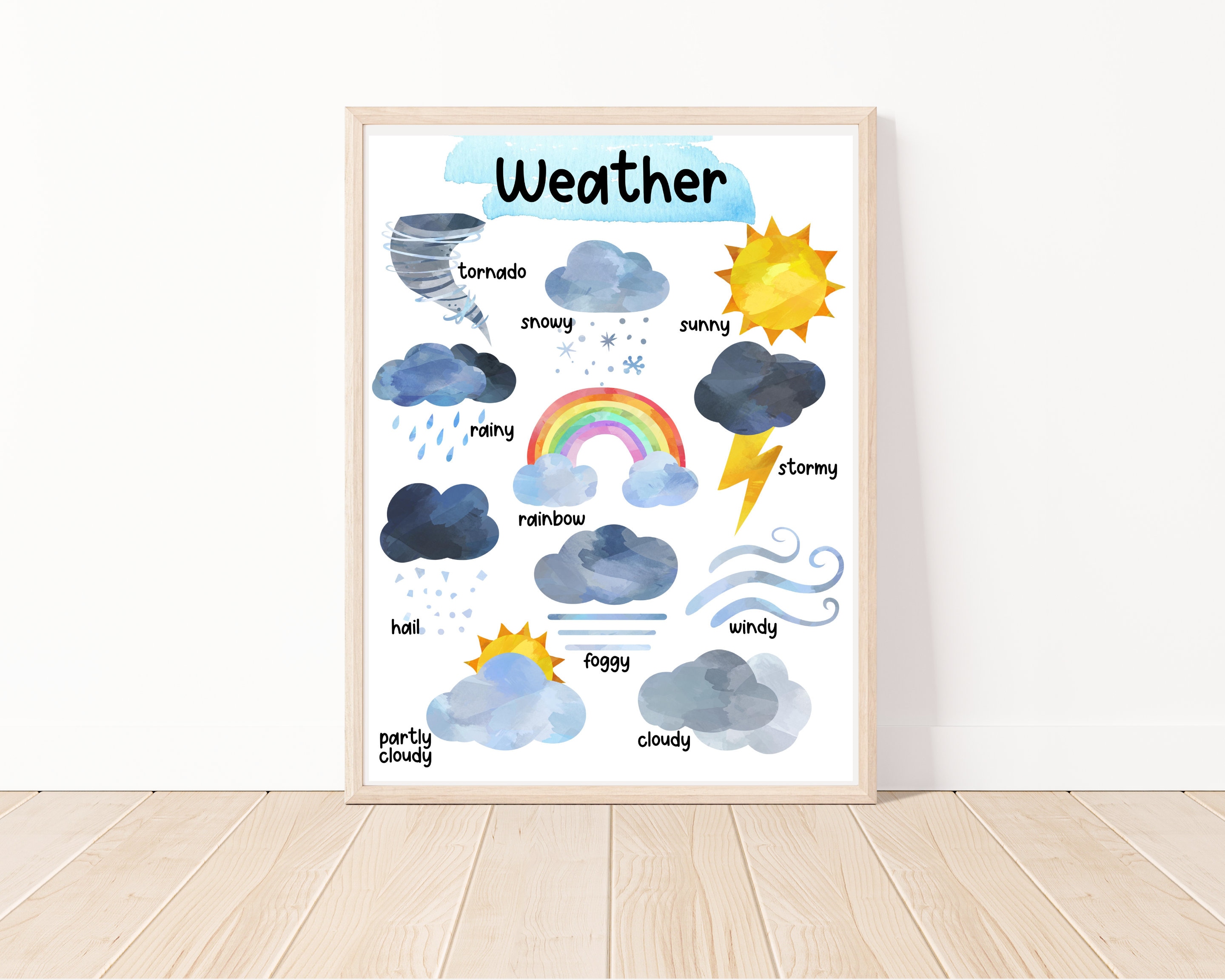 Weather Poster Educational Poster Weather Posters Classroom - Etsy