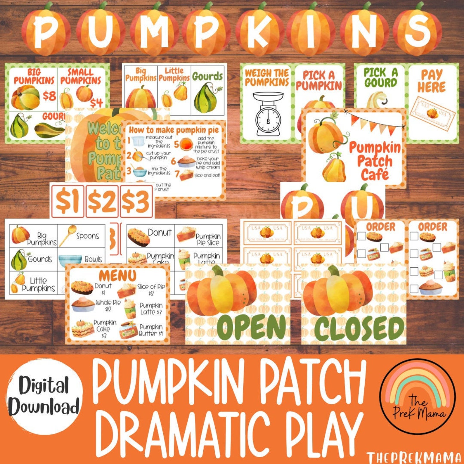 Pumpkin Patch Dramatic Play, Pretend Play, Classroom Dramatic Play ...