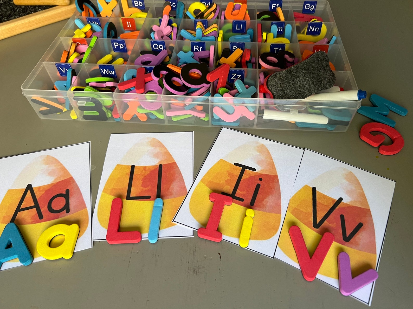 Candy Corn Letters Halloween Preschool Printable Learning - Etsy