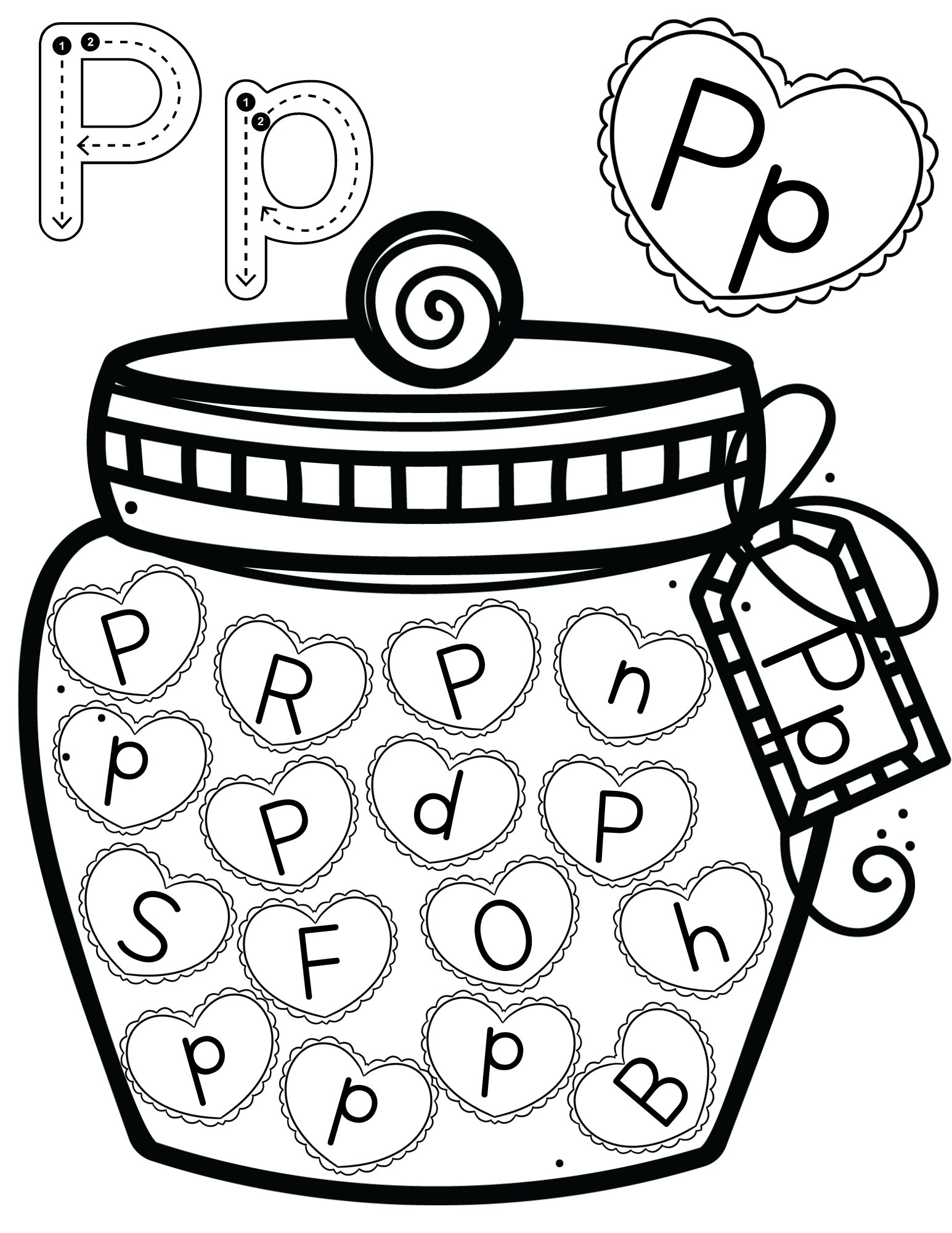 Candy Hearts Letter Hunt, Preschool Curriculum, Toddler Printable ...