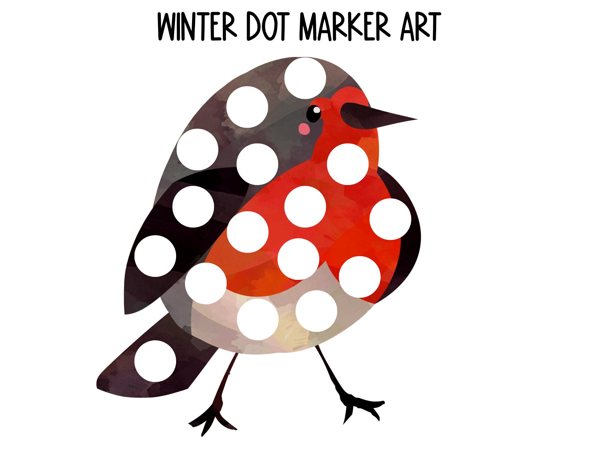 Winter Dot Markers and Cotton Swab Activities, Dab Markers, Winter Art ...