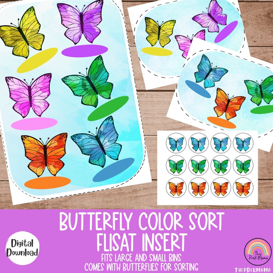 Butterfly Color Sort Flisat Inserts, Flisat Table, Flisat Insert ...