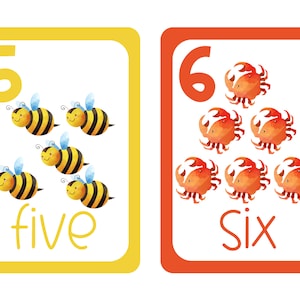 Number Posters (half Pages), Math Activity, Preschool Printable ...