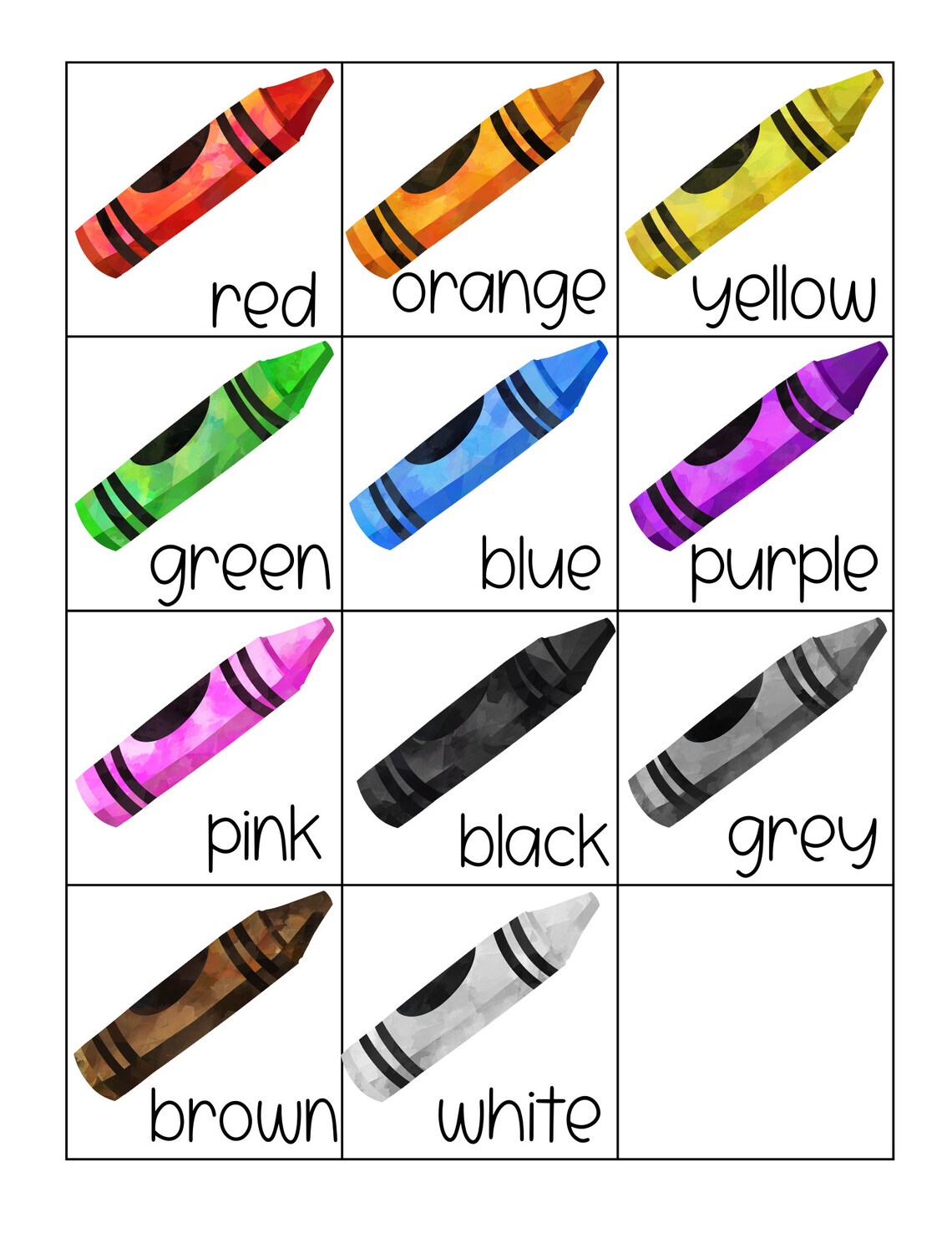 Color Sorting Cards Preschool Worksheet Preschool Printable - Etsy