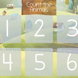 FARM Count the Animals Montessori Materials Preschool - Etsy