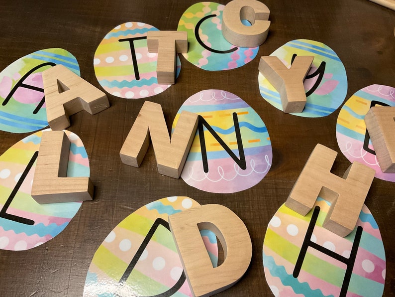 Easter Letters and Numbers, Preschool Printable, Preschool Letter Match ...