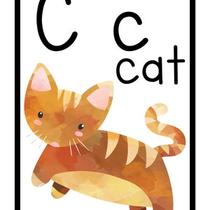 Animal Alphabet Posters, Alphabet Watercolor Posters, Preschool ...