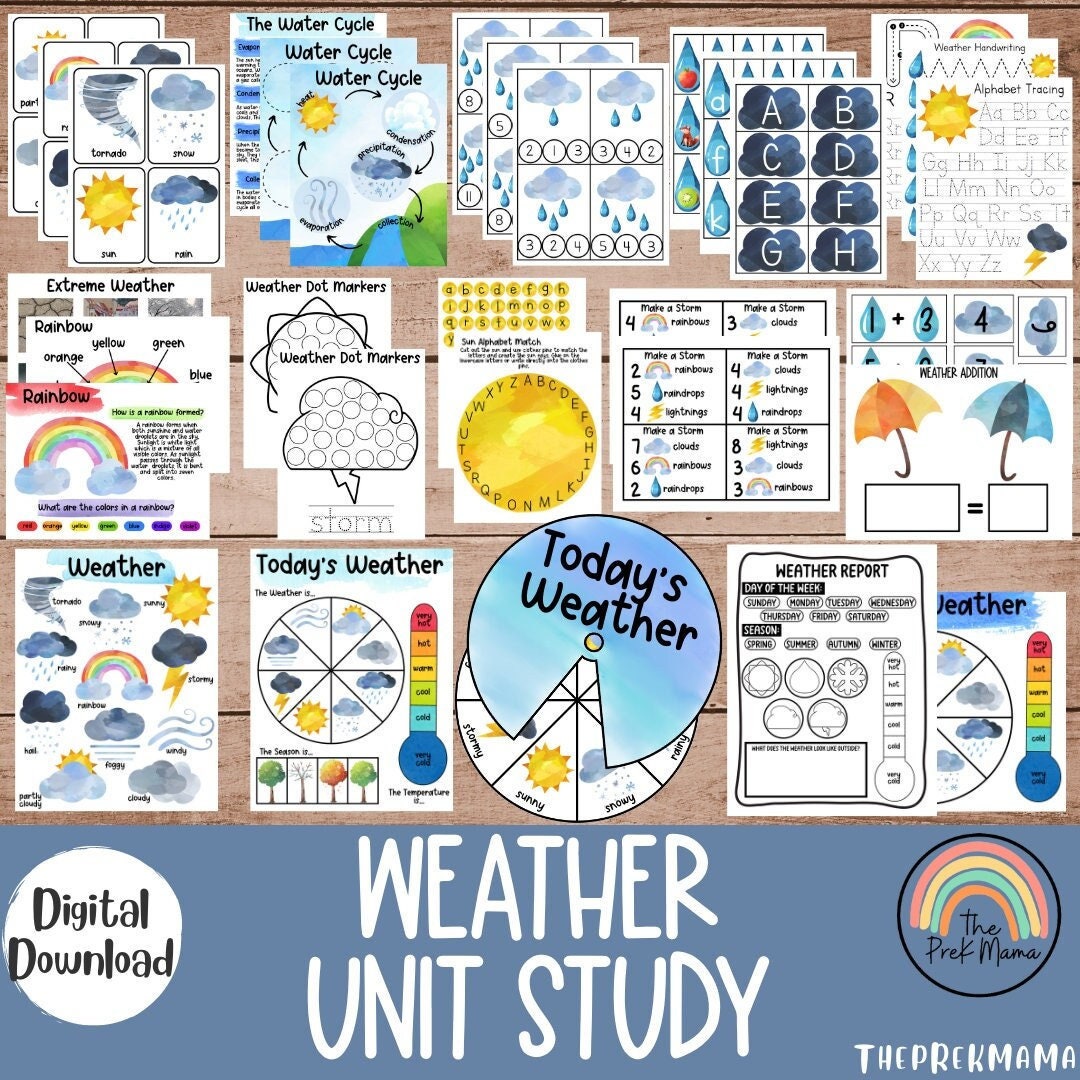 Weather Unit Study, Homeschool Learning Materials, Educational ...
