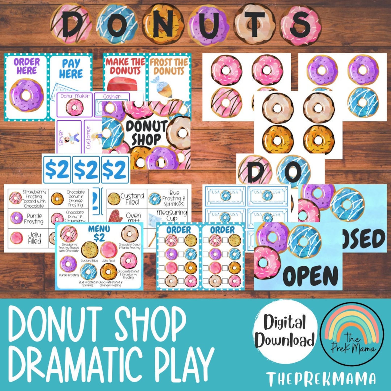Donut Shop Dramatic Play Pretend Play Classroom Dramatic - Etsy