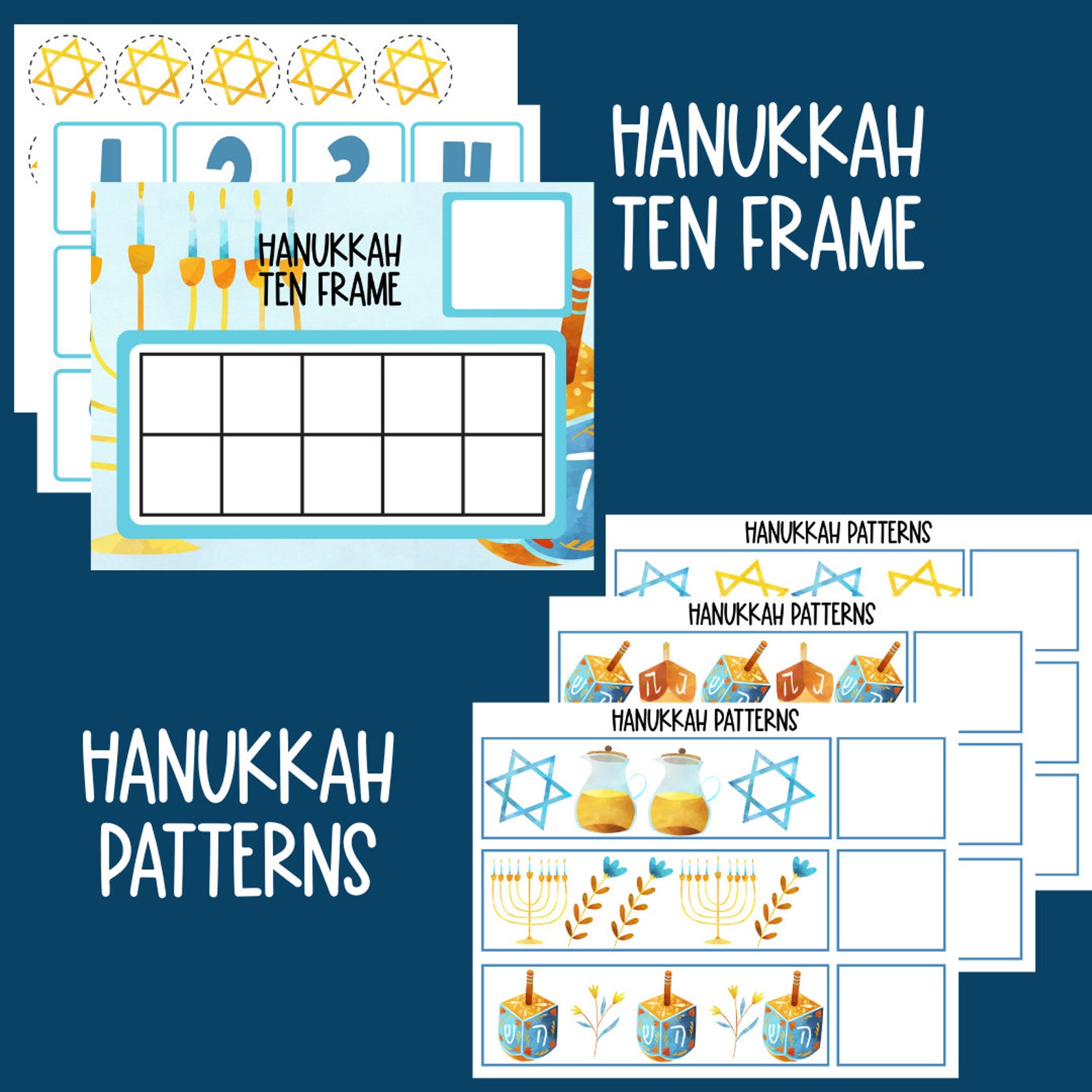 Hanukkah Bundle Hanukkah Preschool Printable Preschool - Etsy
