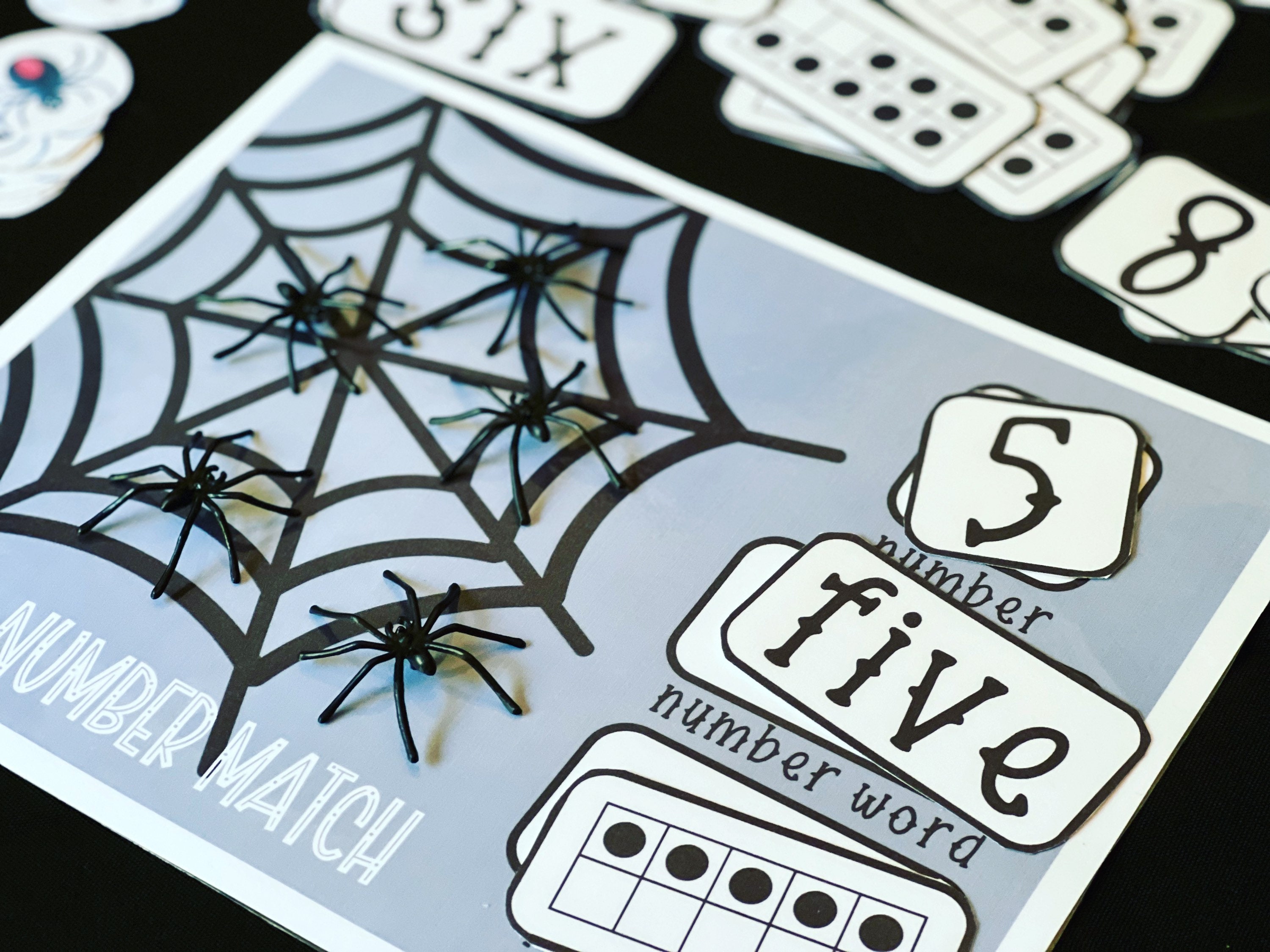 Halloween Spider Number Match, Halloween Preschool Printable ...