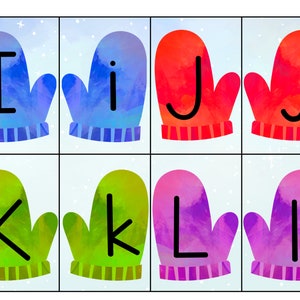 Mitten Letter Match, Winter Preschool Printable, Alphabet Activity ...