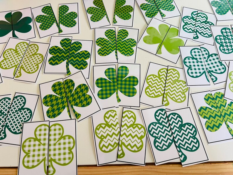 Shamrock Match, Preschool Worksheets, Preschool Printable, Kindergarten ...