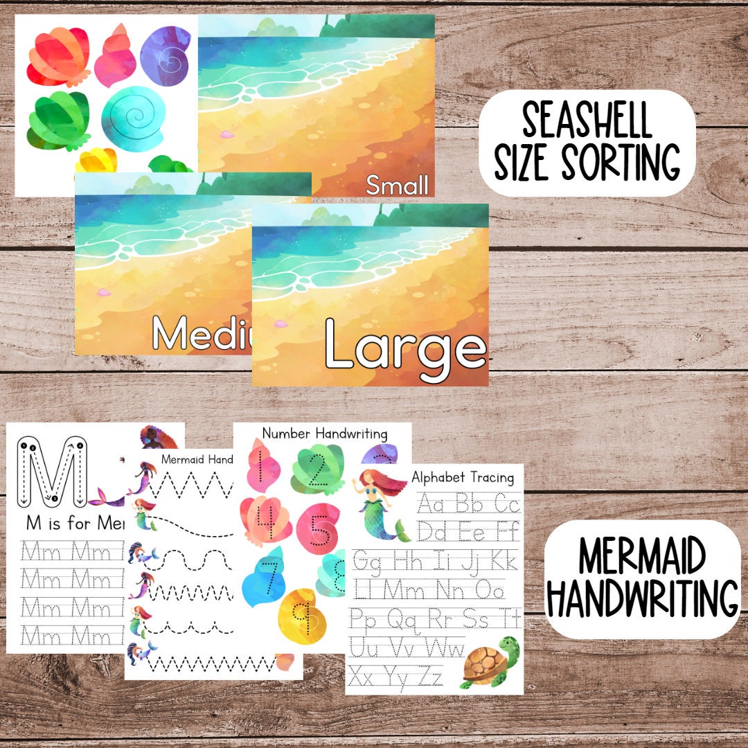 Mermaid Bundle, Preschool Activities, Preschool Printable, Montessori ...