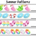 Summer Patterns, Preschool Worksheet, Preschool Printable, Montessori ...