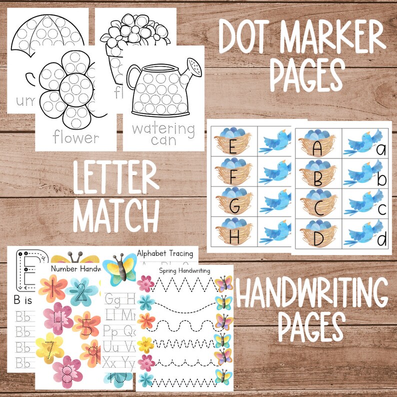 Spring Bundle Preschool Printable Spring Pintables Spring - Etsy