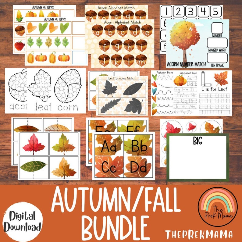 Autumn Fall Bundle Homeschool Curriculum Preschool - Etsy