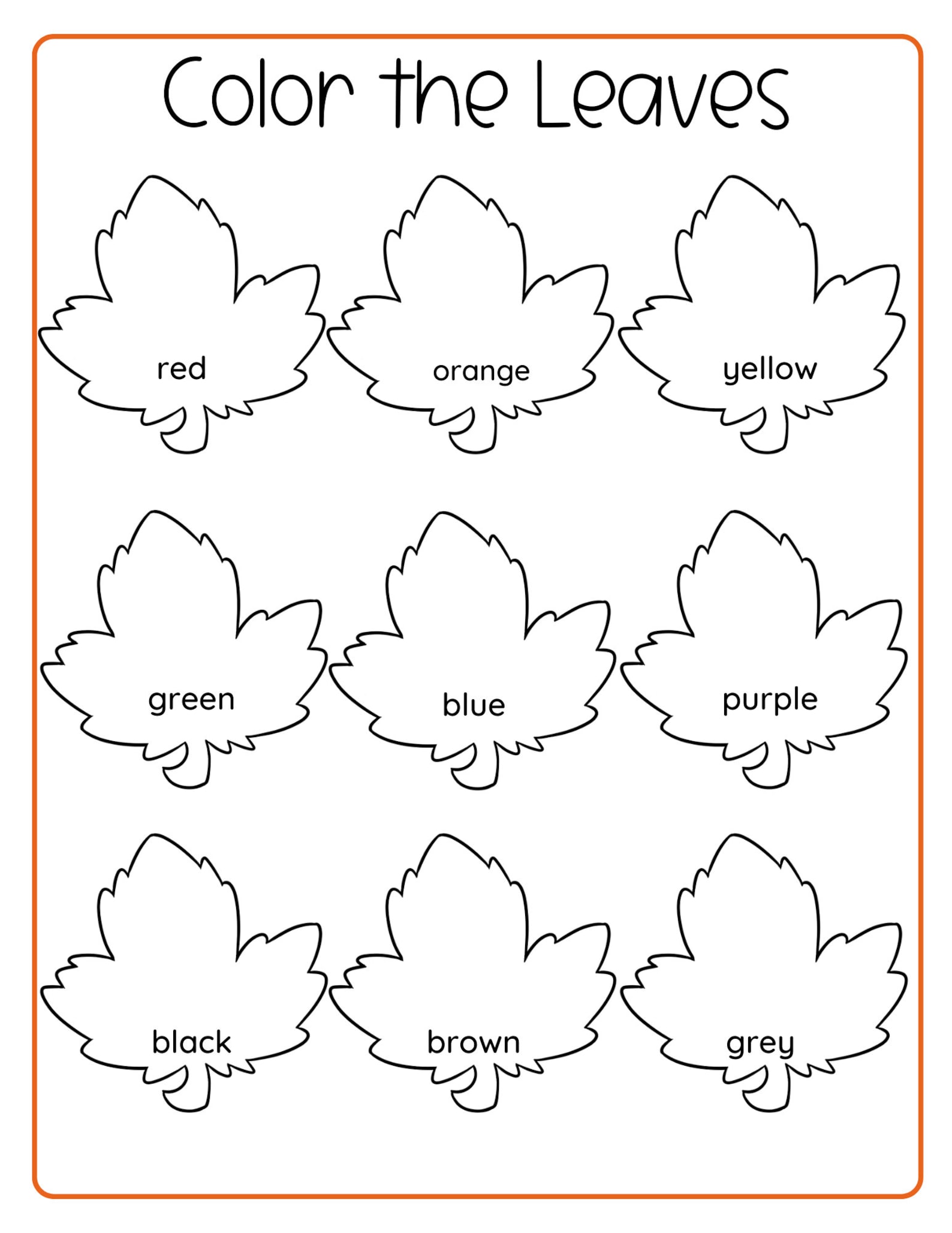 Autumn Preschool Packet Preschool Worksheets Fall Activity - Etsy
