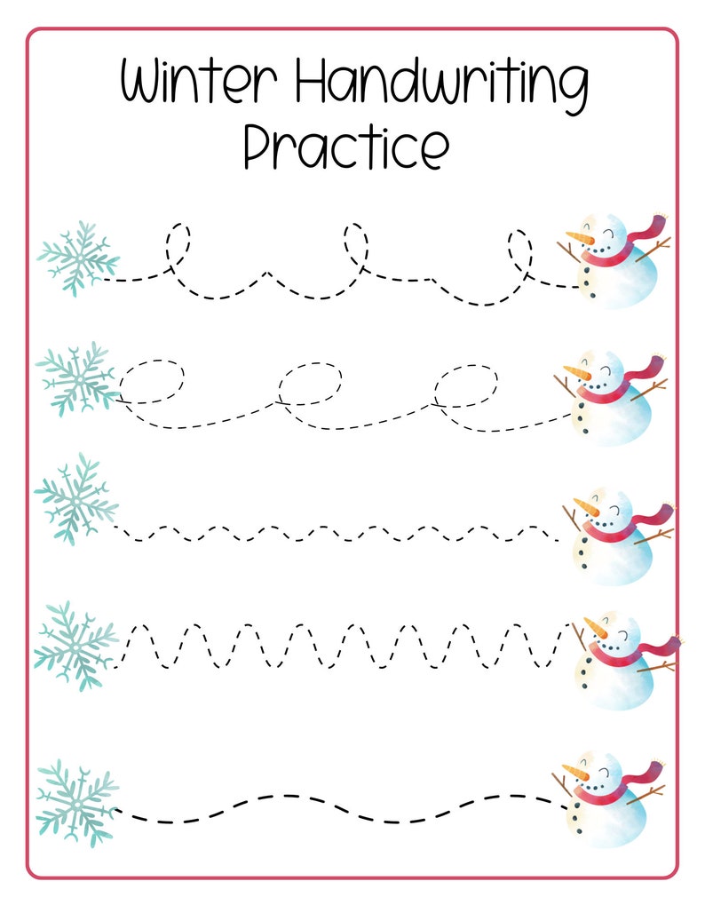 Winter Preschool Packet Winter Preschool Printable - Etsy