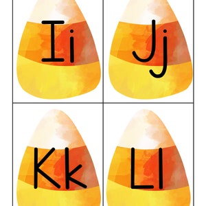 Candy Corn Letters, Halloween Preschool Printable, Learning Colors ...