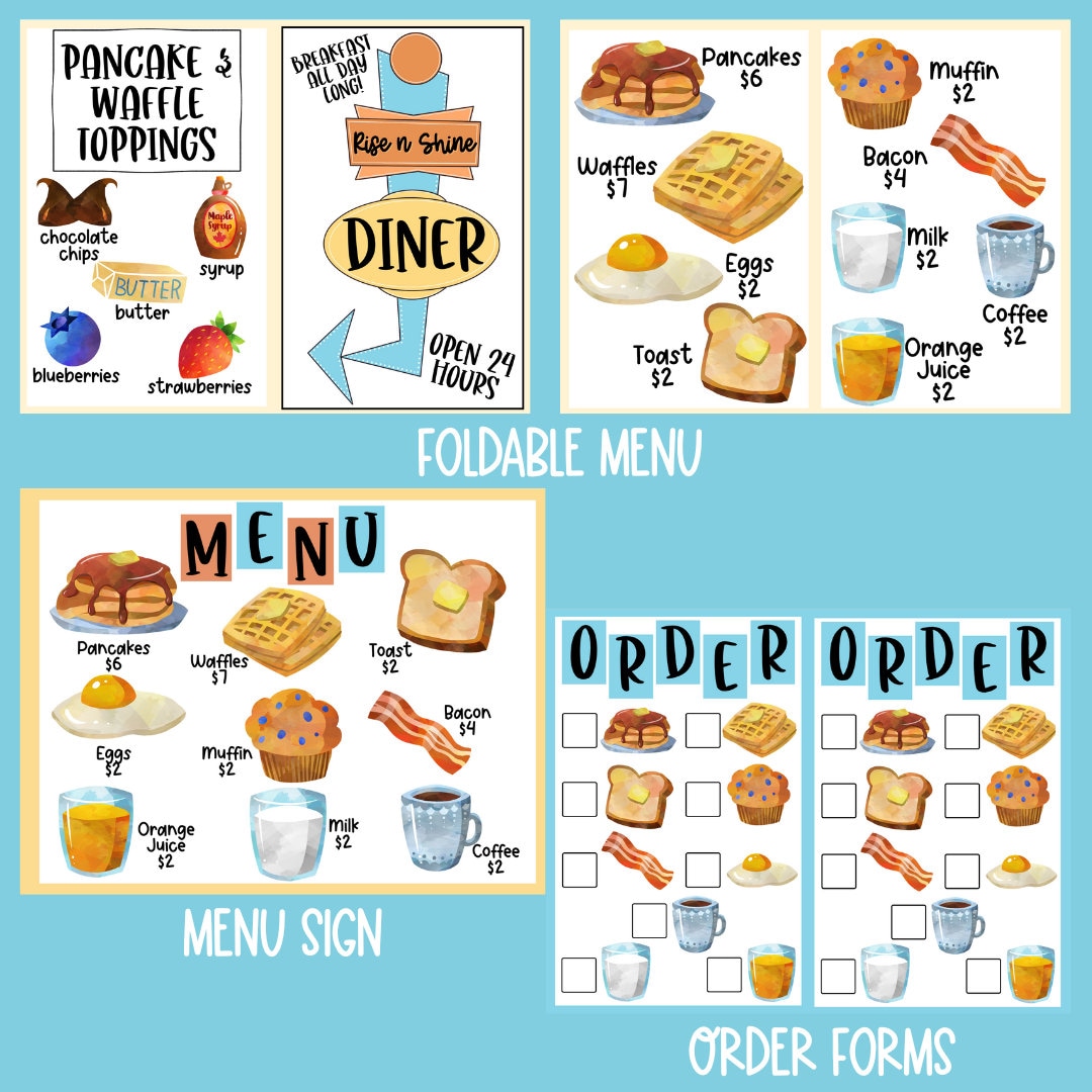 Breakfast Diner Dramatic Play, Pretend Play, Classroom Dramatic Play ...