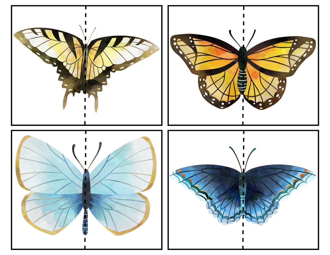 Butterfly Match Preschool Printable Preschool Game | Etsy