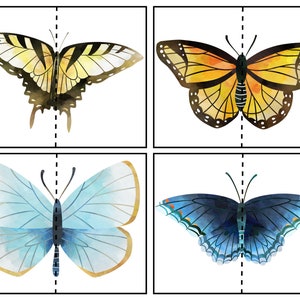 Butterfly Match, Preschool Printable, Preschool Game , Kindergarten ...