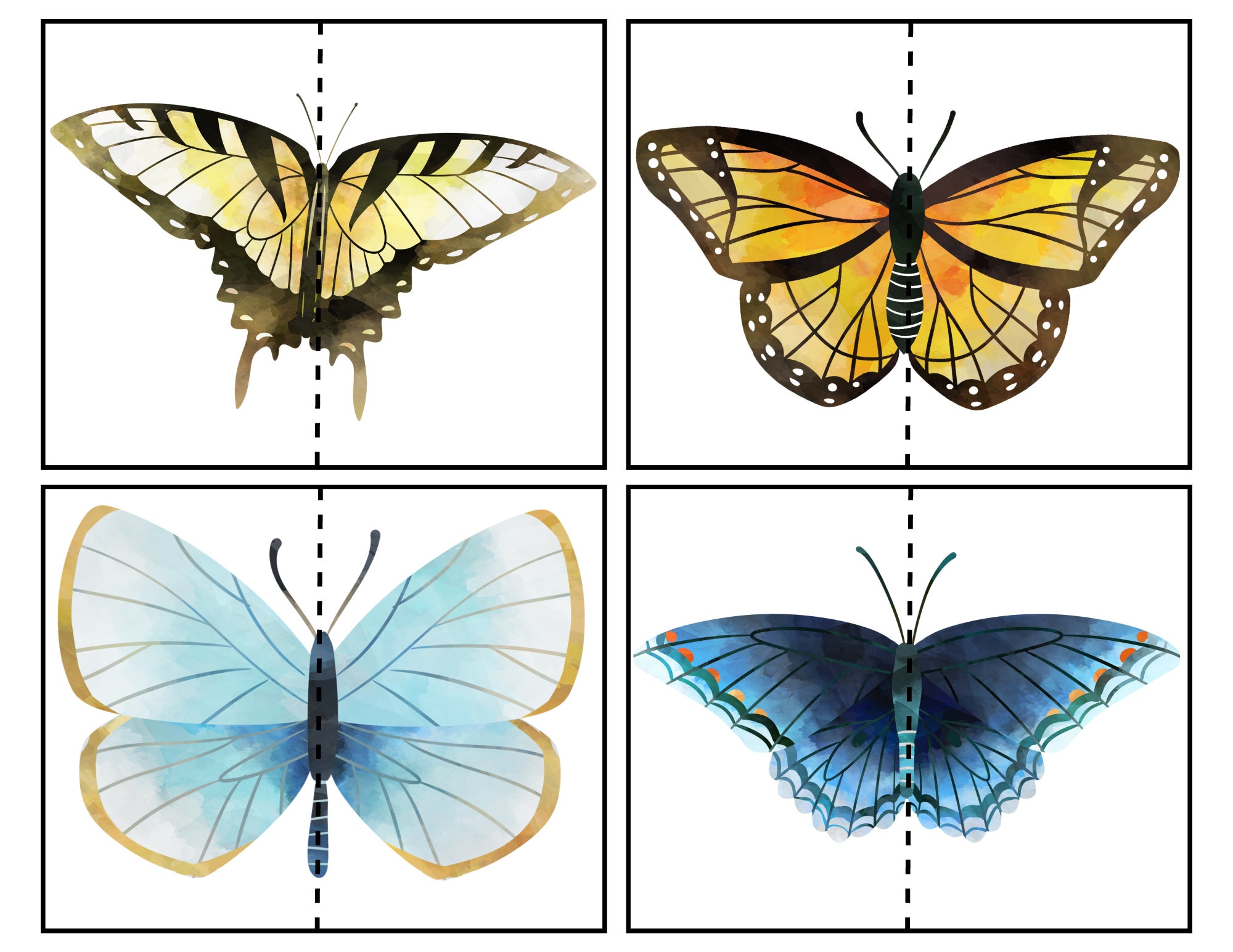 Butterfly Match Preschool Printable Preschool Game - Etsy