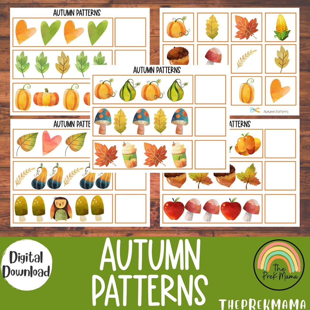 Autumn Patterns, Homeschool Resources, Montessori Materials, Homeschool ...