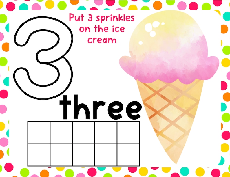 Ice Cream Play Dough Mats Play Doh Mats Toddler Activities - Etsy