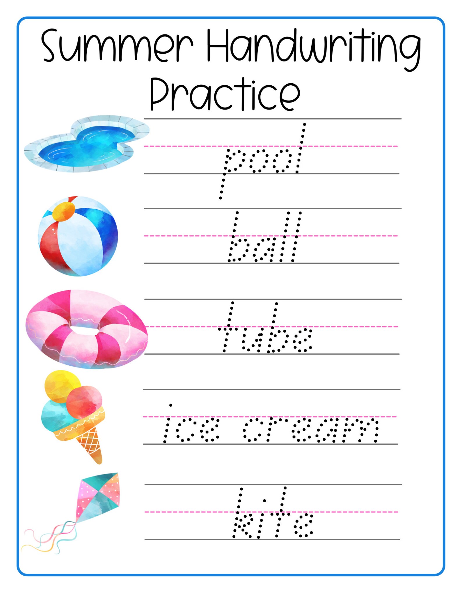 Summer Preschool Packet Preschool Worksheets Preschool - Etsy