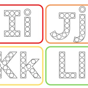 Cotton Swab Letter Tracing Cards, Preschool Printable, Homeschool ...