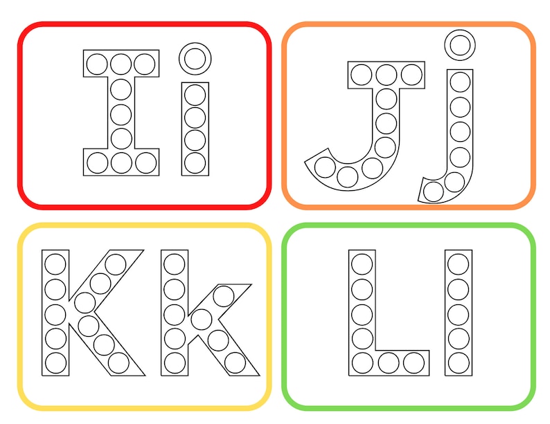 Cotton Swab Letter Tracing Cards Preschool Printable - Etsy