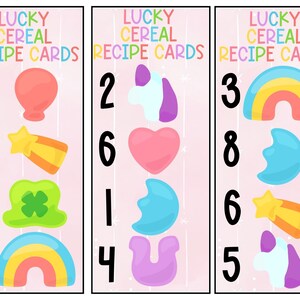 Lucky Cereal Recipe Cards, Preschool Curriculum, Preschool Printable ...