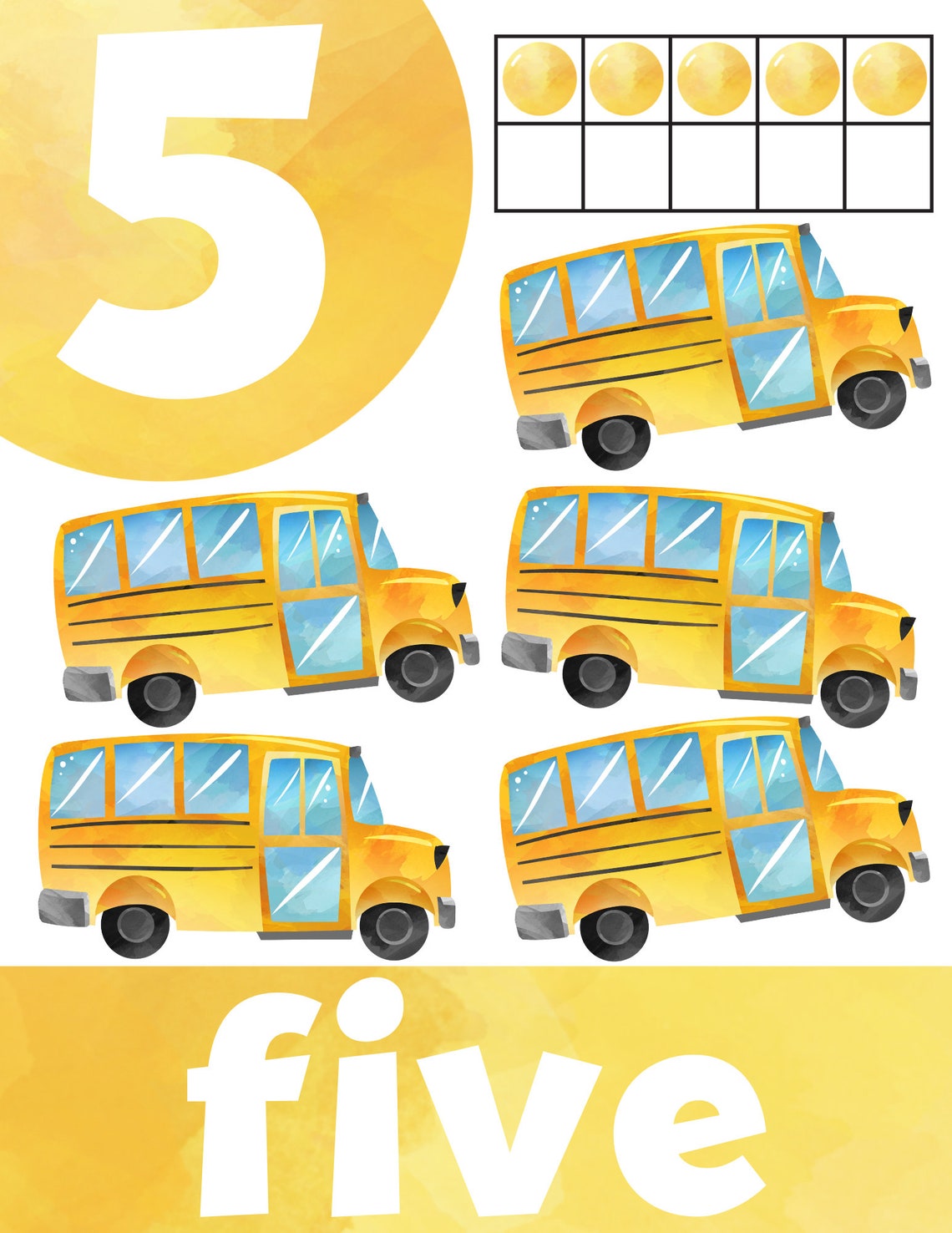 Number Posters Math Activity Preschool Printable Preschool - Etsy