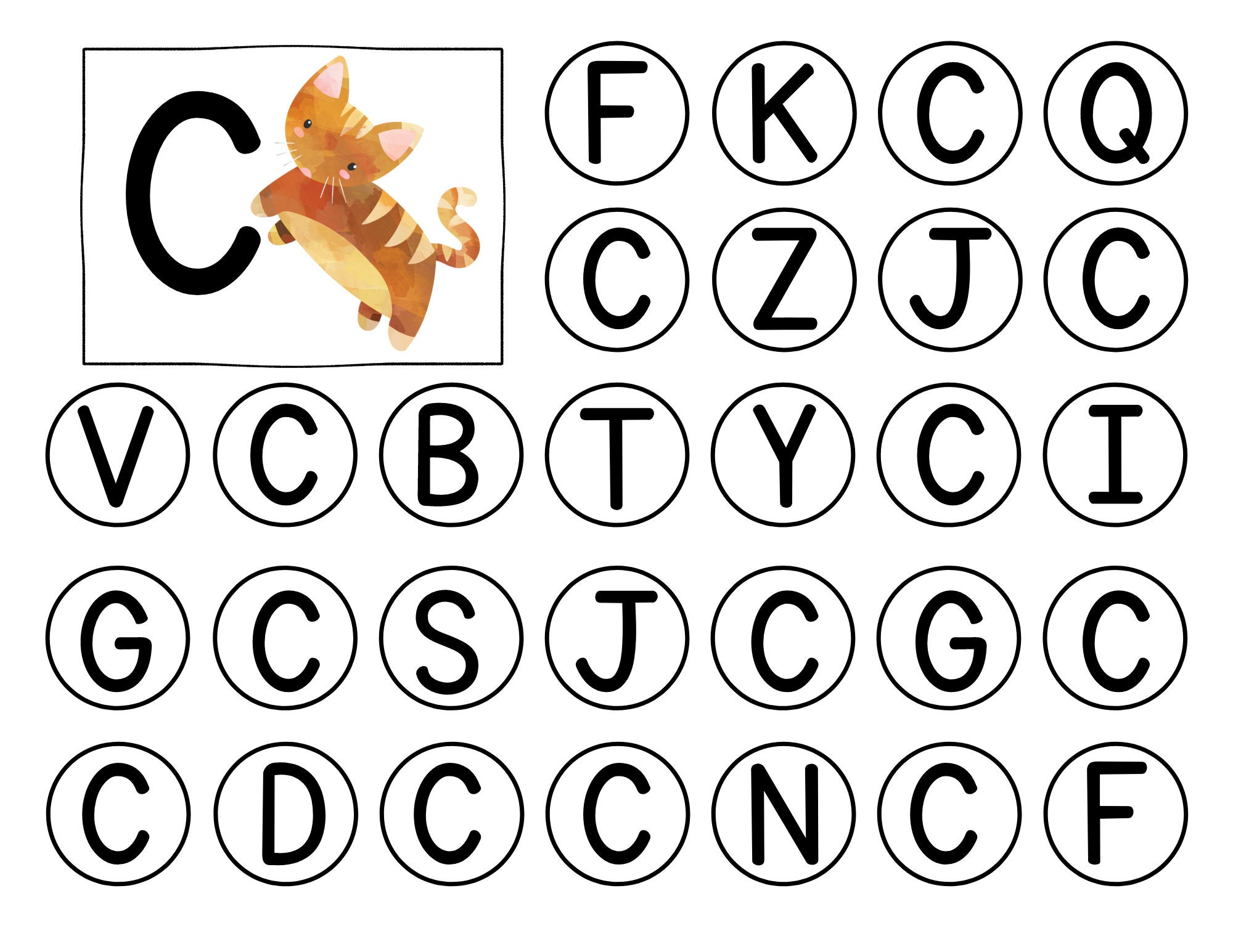 Alphabet Dot Markers Dab Markers Preschool Printable - Etsy