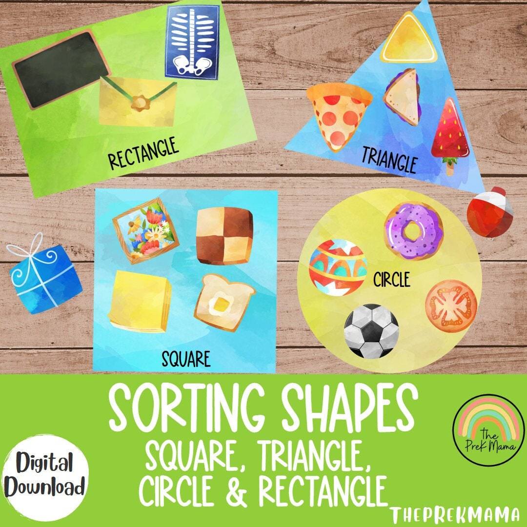 Shape Sort Toddler Printable Preschool Curriculum Preschool - Etsy