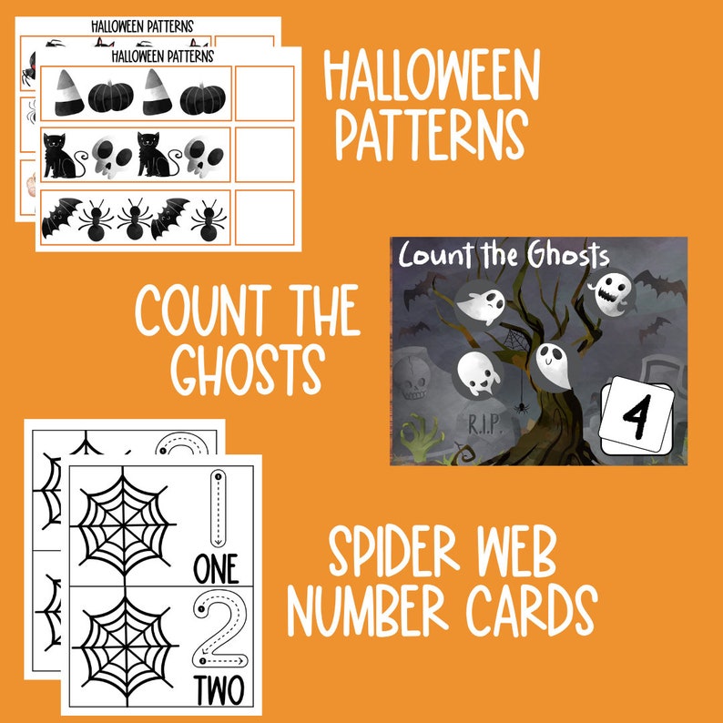 Halloween Math Bundle, Halloween Math, Halloween Preschool Printable ...