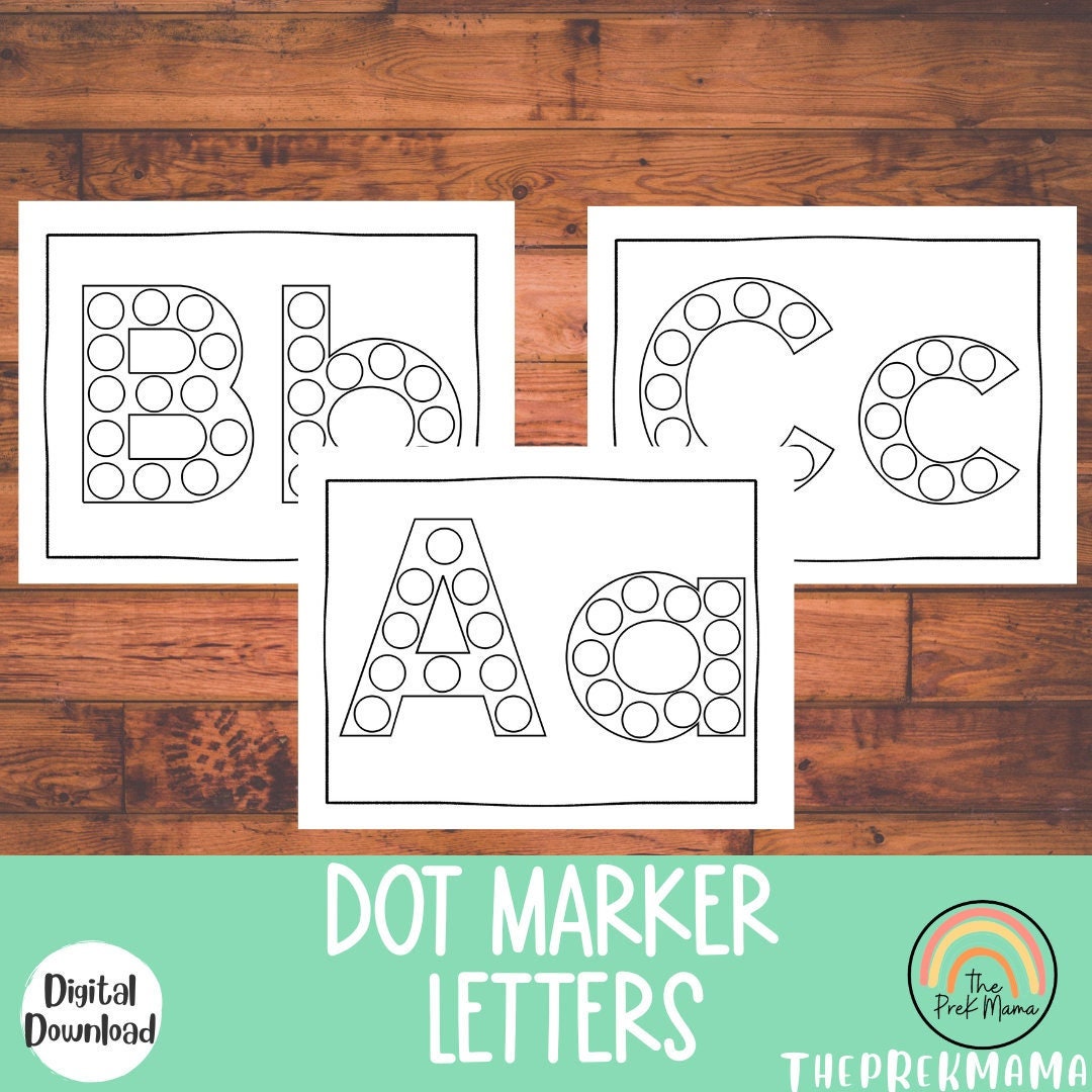 Letters Dot Markers, Dab Markers Preschool Printable, Preschool ...