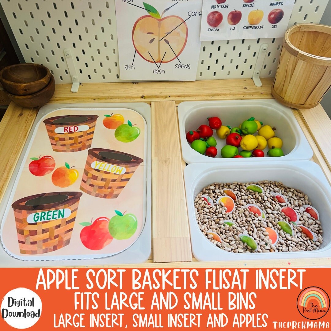 Apple Sort Baskets Flisat Insert, Fall Flisat Insert, Flisat Insert ...
