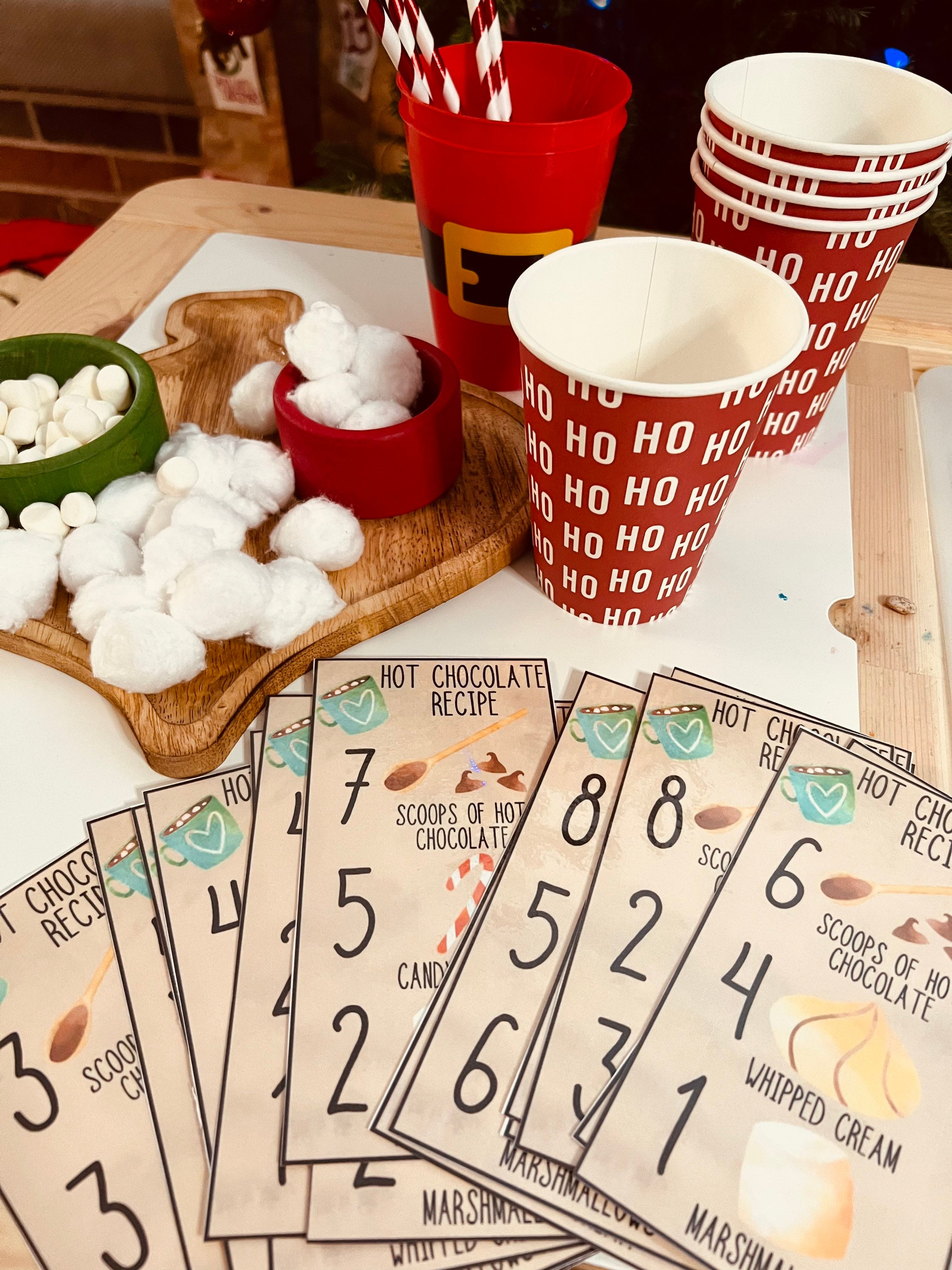 Hot Chocolate Recipe Cards Montessori Materials Sensory Bin - Etsy