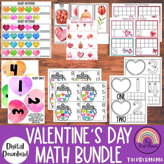 Hojas De Trabajo De Matemáticas De San Valentín Para