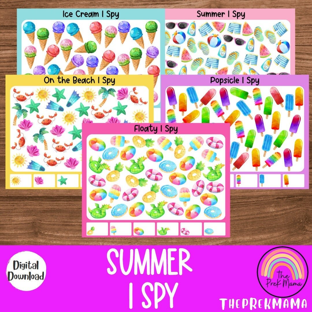 Summer I Spy Preschool Game Summer Preschool Printable - Etsy