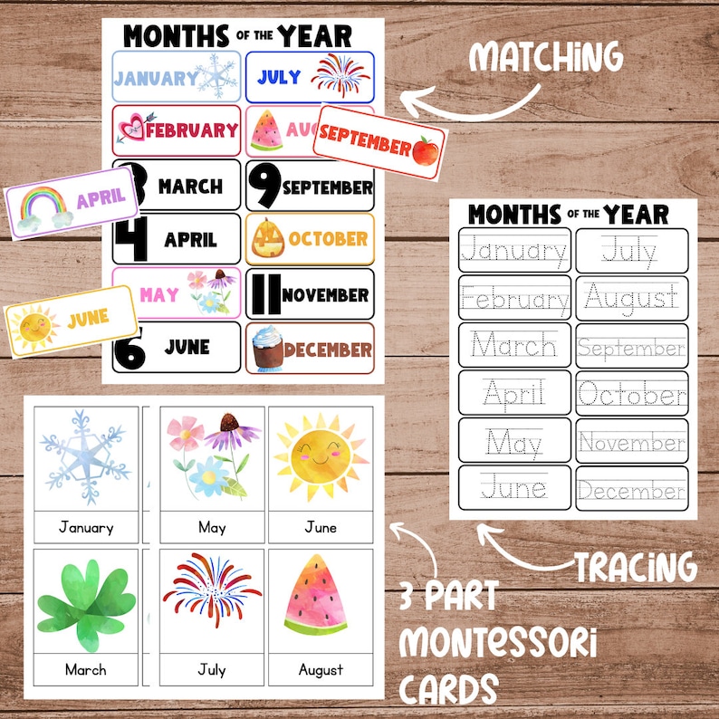 Months of the Year Circle Time Preschool Curriculum - Etsy